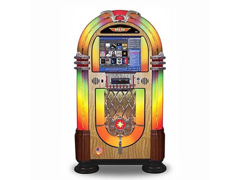 Rock-Ola Bubbler Digital Music Center in Walnut - Slot Machine Store